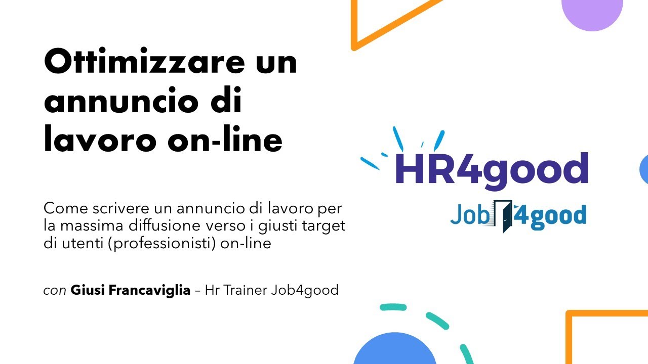 Ottimizzare un annuncio di lavoro online | Job4Good